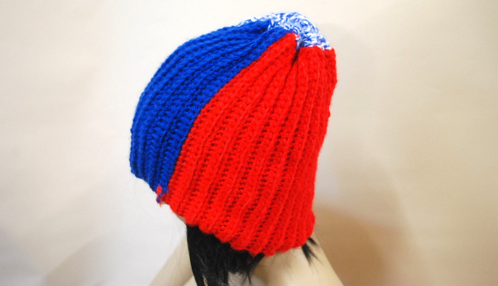 90s Vintage Grunge Chunky Knit Wool Beanie, Knitted Winter Hat Unisex ...
