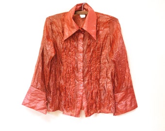 Red Lace Shirt - Etsy