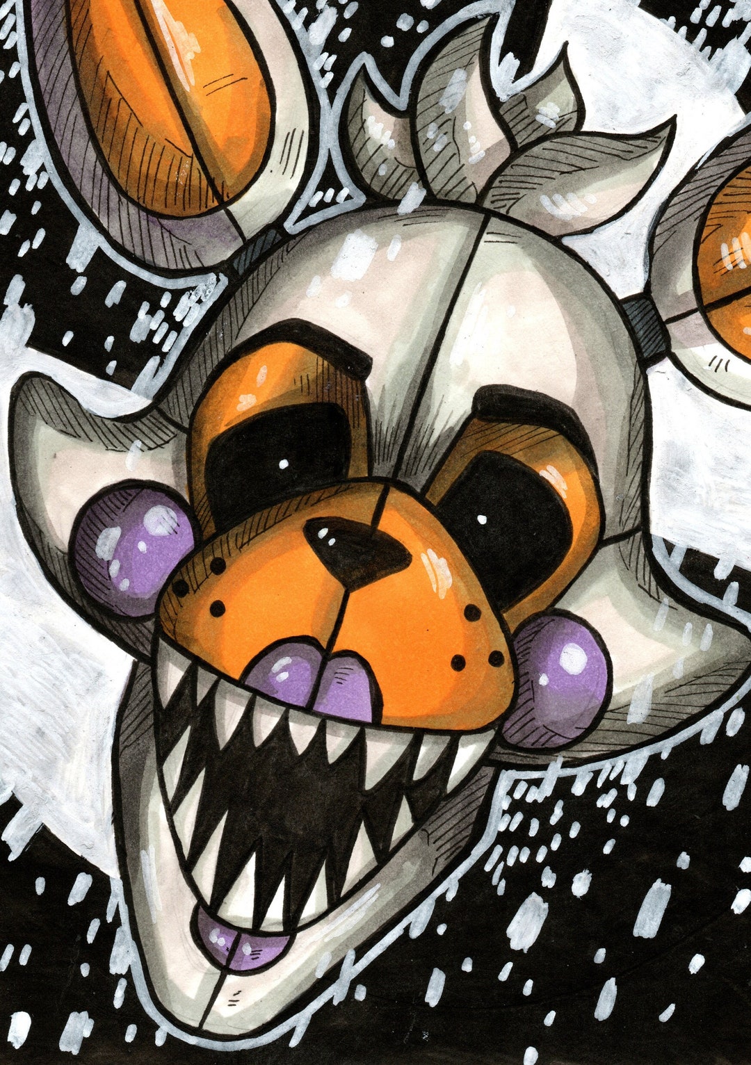 FNAF Lolbit V2 5x7in Art Print - Etsy