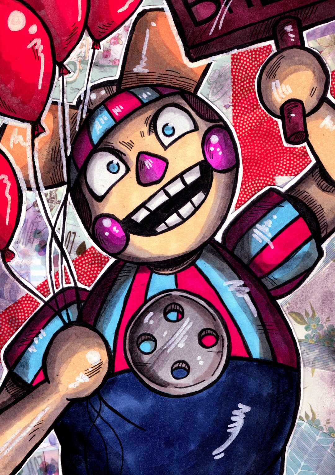 FNAF Balloon Boy 5x7in Art Print - Etsy