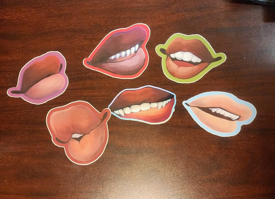 4 Inch Mouth Stickers | Vinyl Sketchbook Laptop Water Bottle | Cute ...