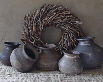 Small Old Vintage Indian Wobbling Clay Pots Wobble Pots Wobbly Pots ...