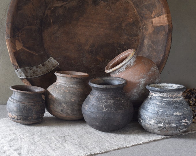 Small Old Vintage Indian Wobbling Clay Pots Wobble Pots Wobbly Pots ...