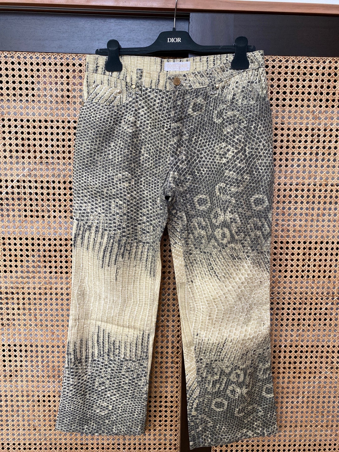 SALE! Vintage Roberto Cavalli Python Snakeskin Print Jeans - Etsy