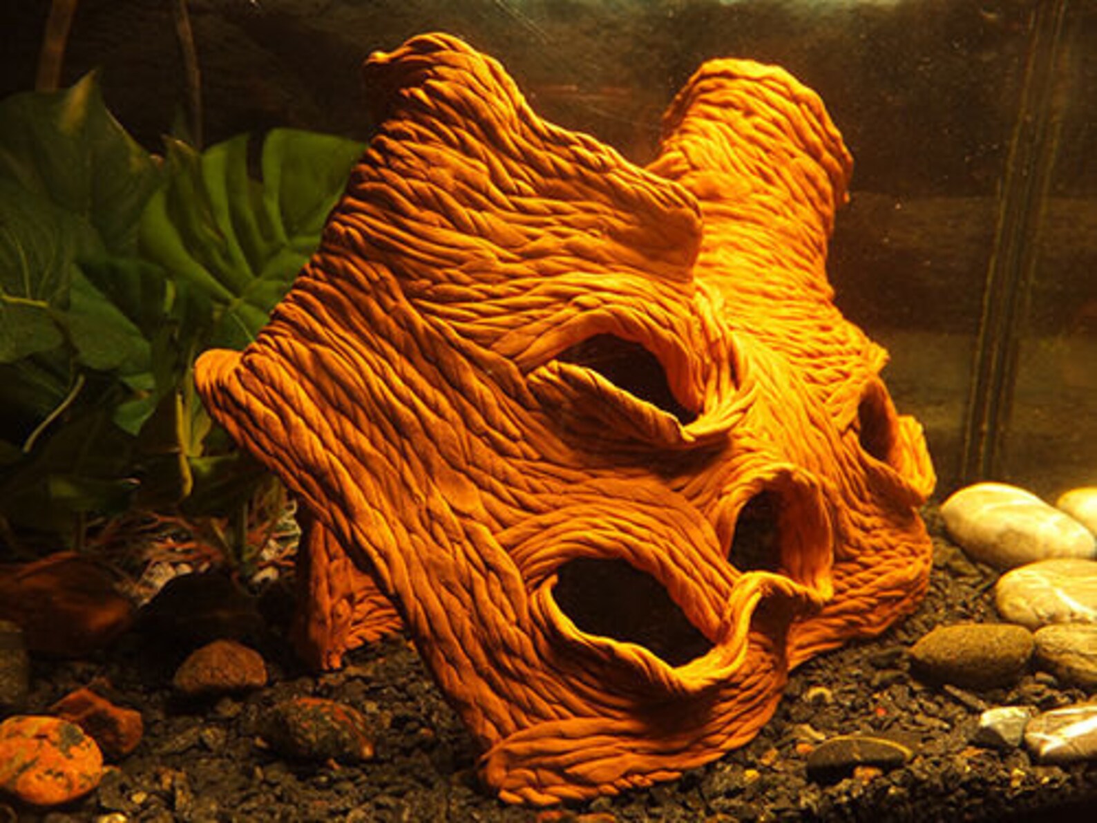 Nature-like Ceramic Rockery Fish Tank Ornament Detailed Cave - Etsy UK