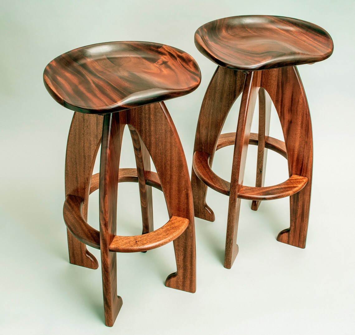 African Mahogany Bar Stools - New! - Etsy
