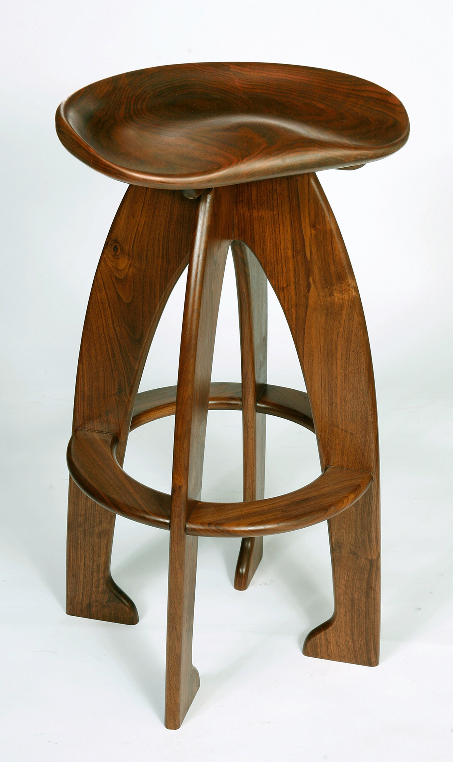 Walnut Bar Stool - Etsy