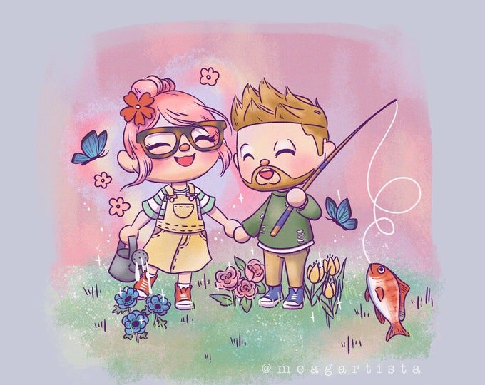 Custom Animal Crossing Character Portrait - Etsy