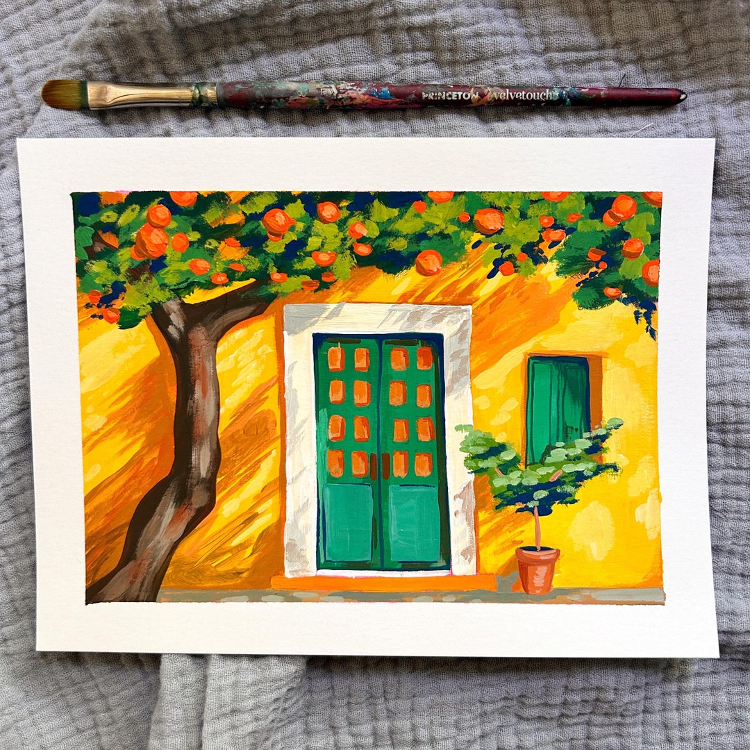 Tuesday Afternoon in Florida | ORIGINAL Gouache Landscape Painting ...