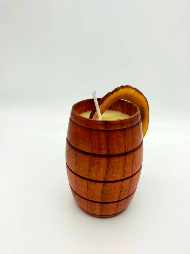 Piña Colada with Toasted Coconut Barrel Candle | Etsy