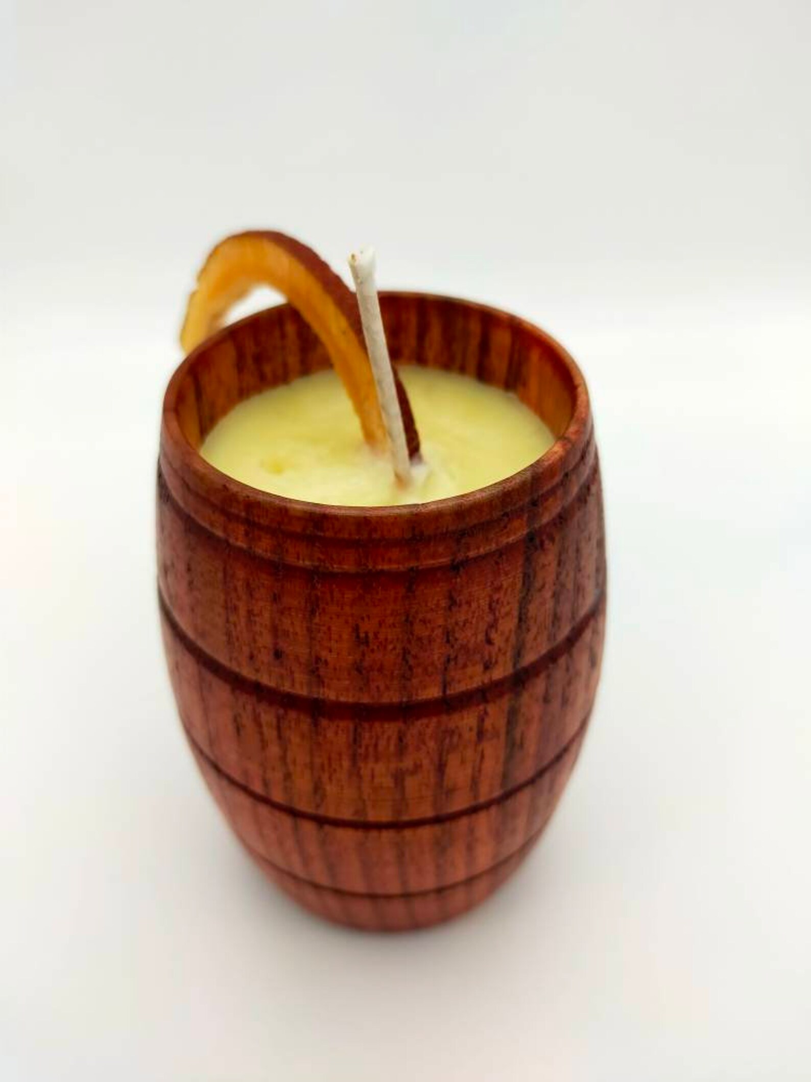 Piña Colada with Toasted Coconut Barrel Candle | Etsy
