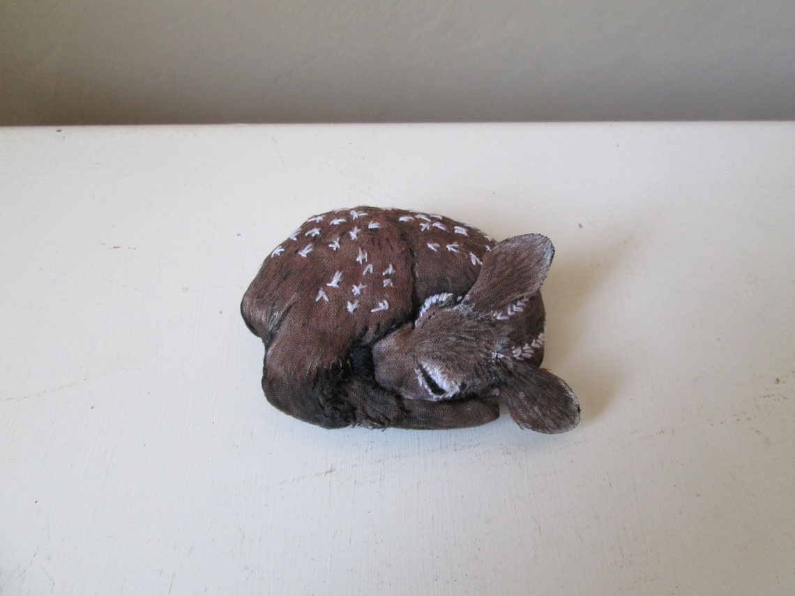 Fawn Miniature Textile Art Decorative Animal Totem Woodland Deer ...