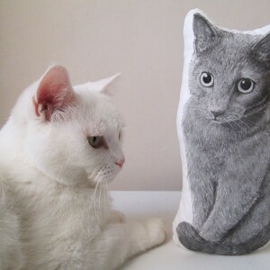 Cat Plushie Soft Stuffed Animal Pet Cuddly Toy Realistic Hand Painted ...