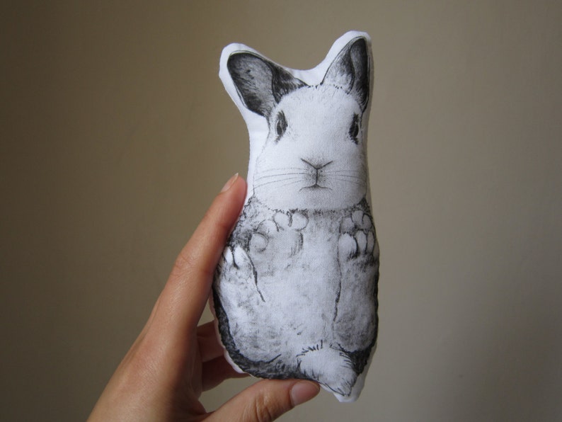 White Bunny Plush Rabbit Soft Toy Animal Totem Cottage Chic - Etsy