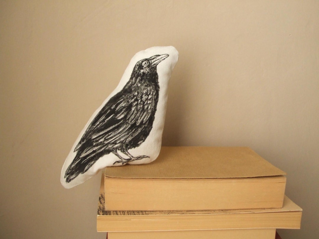 Black Crow Cuddly Plush Crow Stuffed Raven Soft Sculpure Bird Stuffed ...