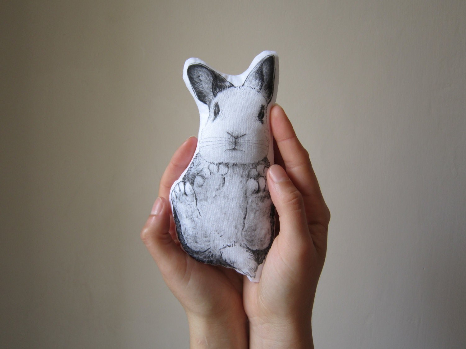 White Bunny Plush Rabbit Soft Toy Animal Totem Cottage Chic - Etsy