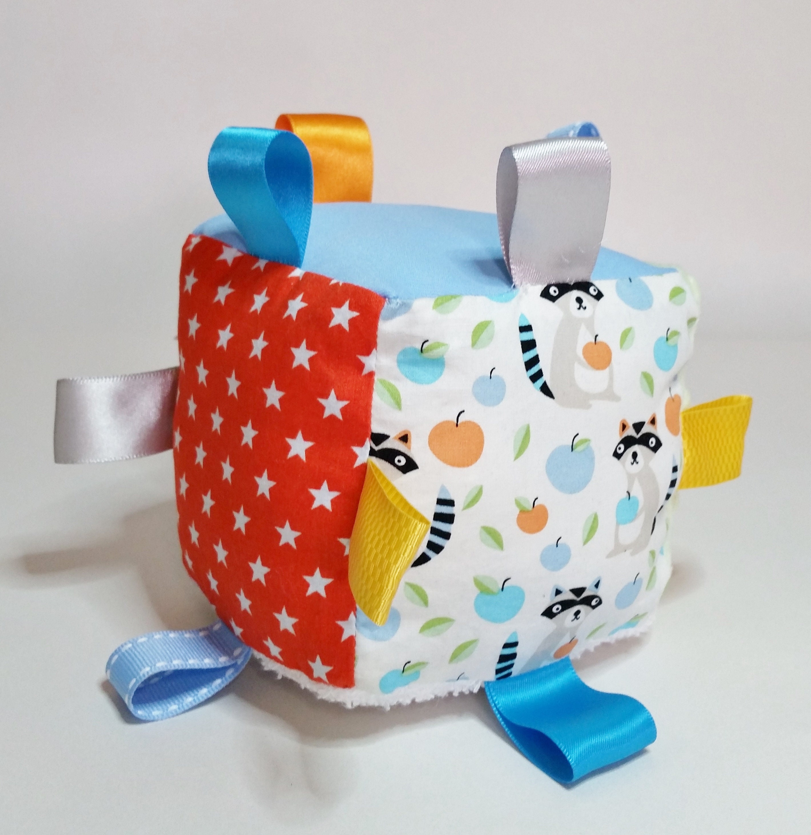 Cubees - Fabric Sensory Cube Toys With Bell Rattle and Ribbons in ...