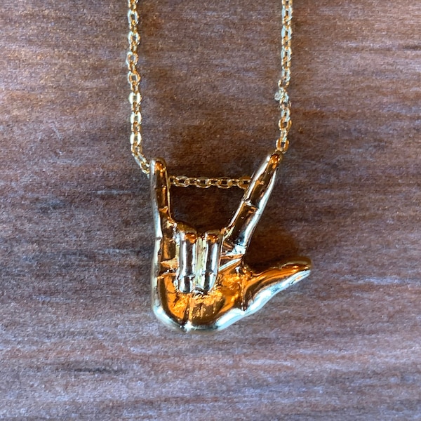 Asl I Love You Necklace - Etsy