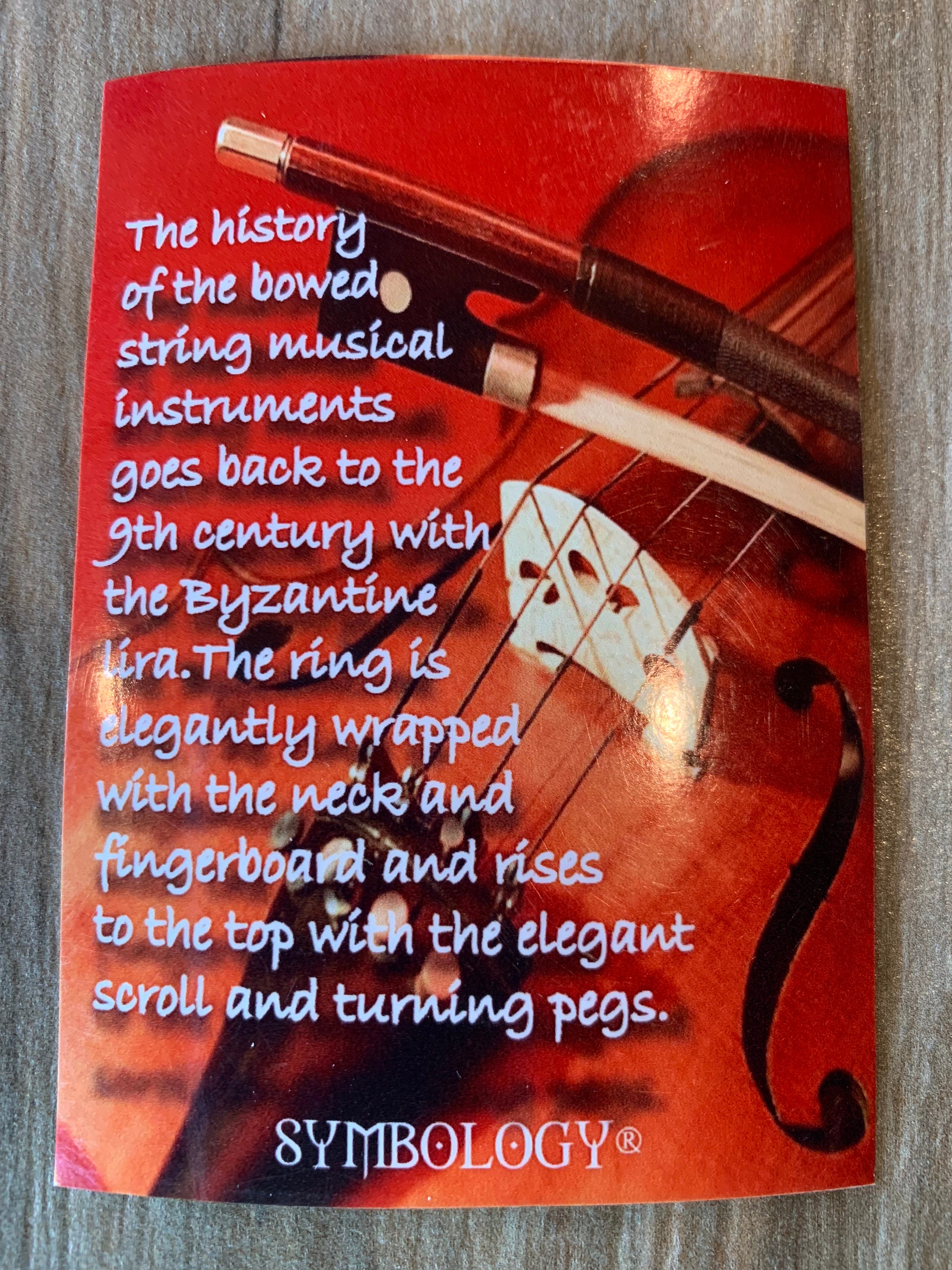 Violin Ring Size 9 by Symbology | Etsy