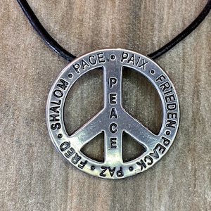 Universal Peace Necklace, World Unity, Celebrate, Multiple Languages ...