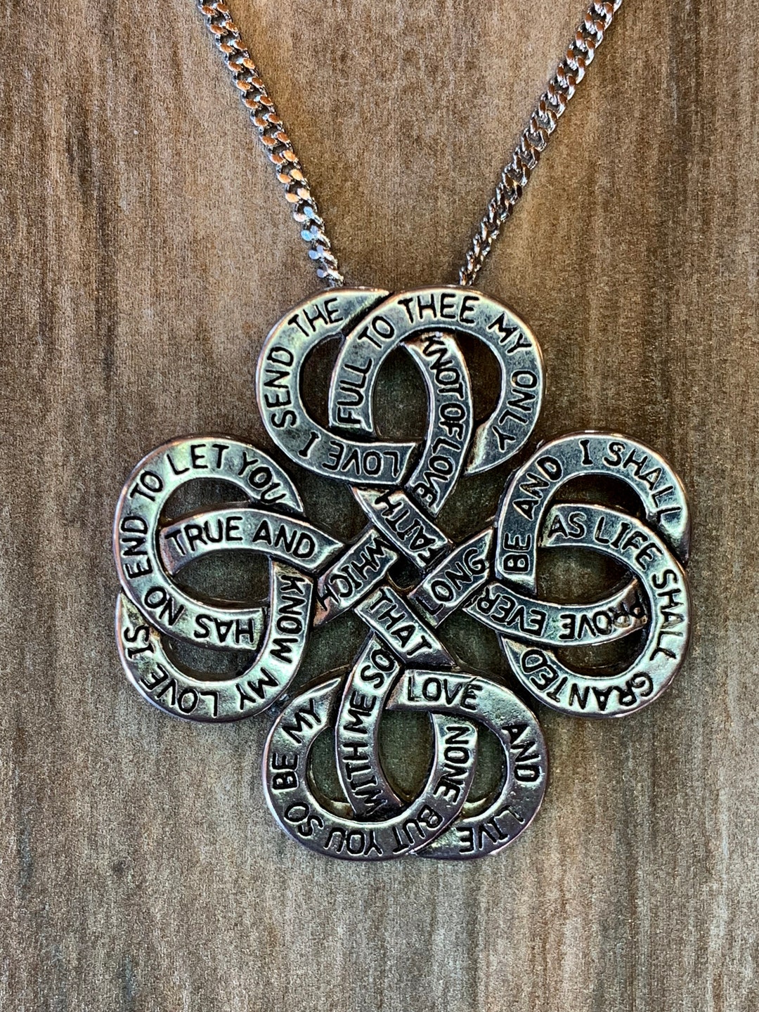 Eternity Love Knot Necklace, Handmade Valentines Jewelry, Share Your ...