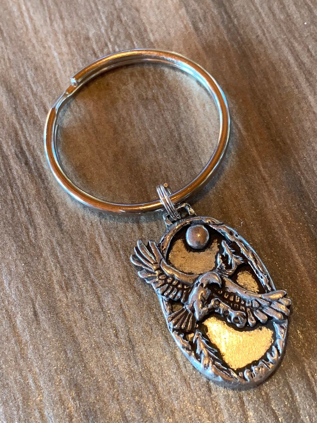 Eagle Keychain, Gift of Freedom Pendant, Scenic Silhouettes Jewelry ...