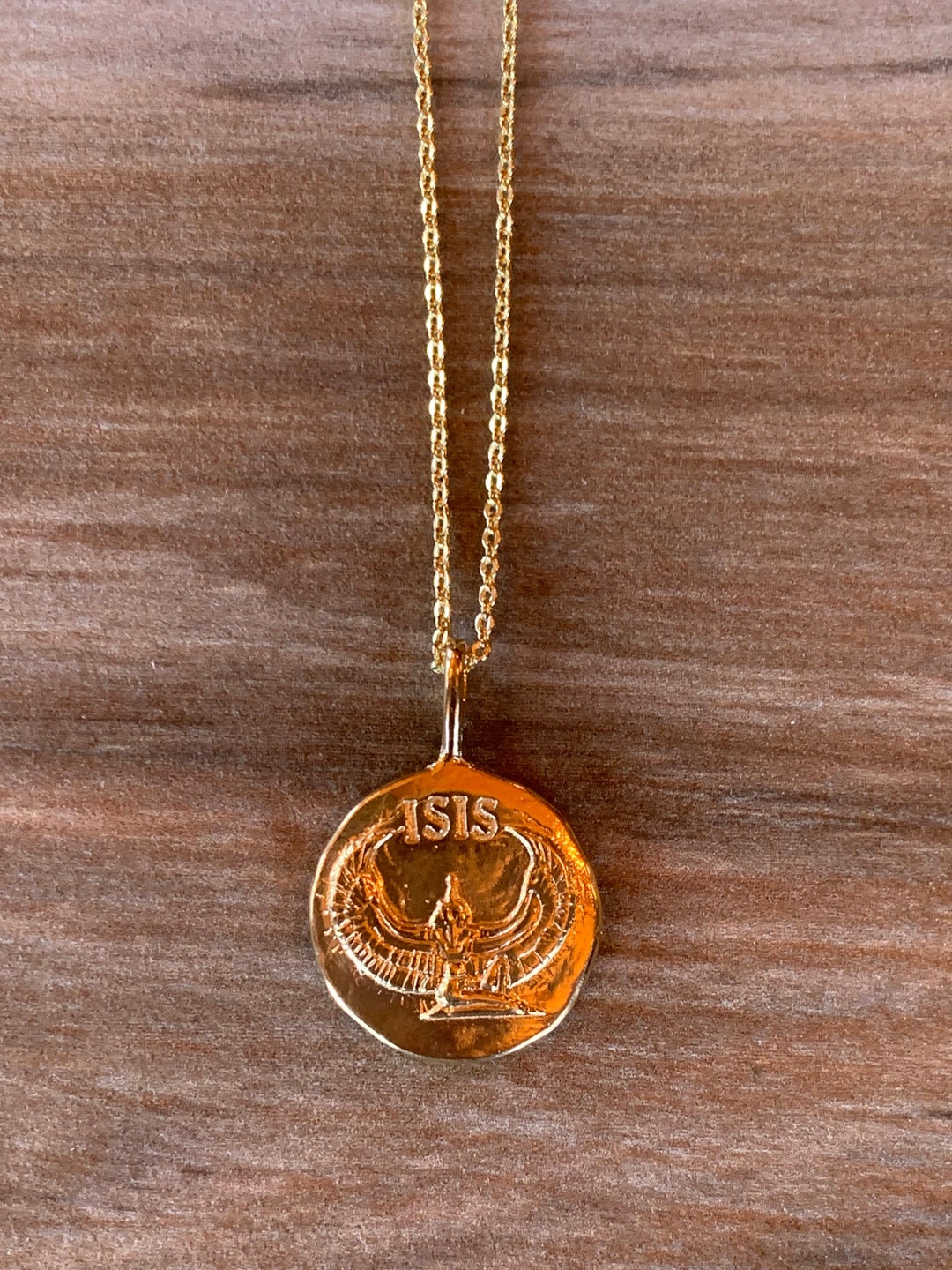 Isis Egyptian Goddess of Love and Fertility Gold Plated, Greek ...