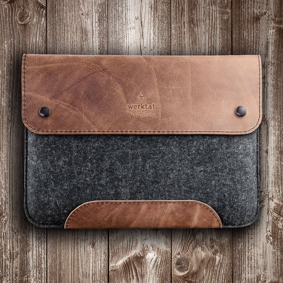 Rustic Microsoft Surface Case Leather Brown Felt Anthracite | Etsy UK