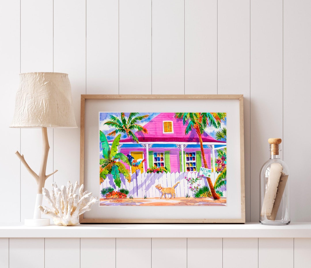 Coastal Home Decor, Key West Florida Wall Art, Tropical Home Decor ...