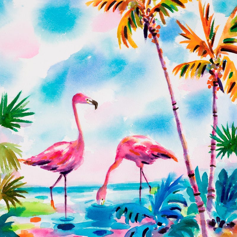 Flamingo Art - Etsy