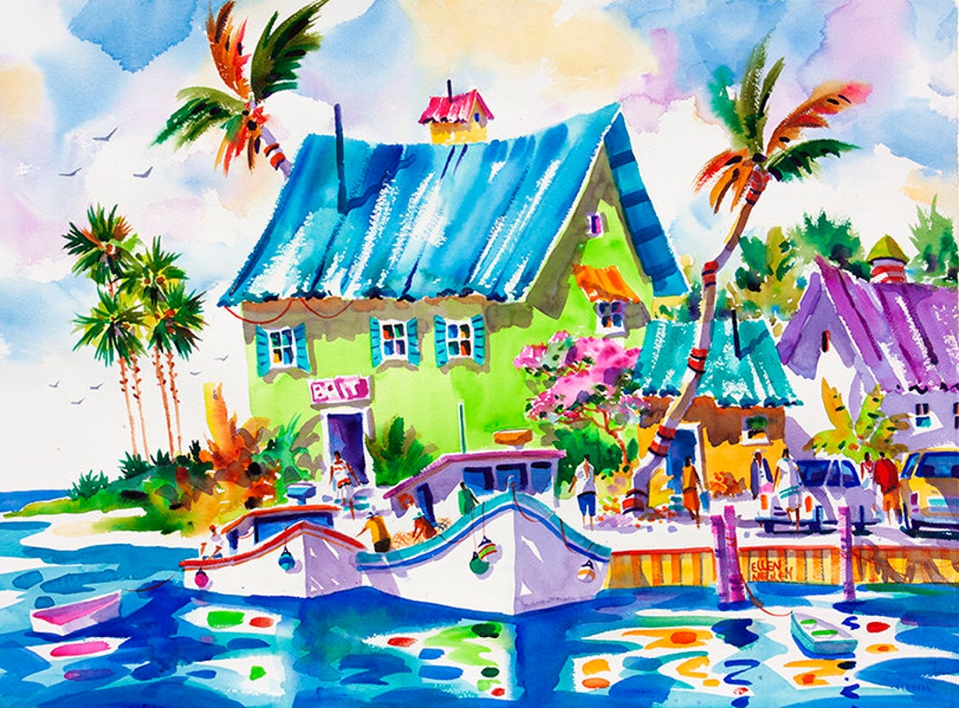 Key West Art, Nautical Art Print, Boat Canvas Art, Boat Lover Gift ...