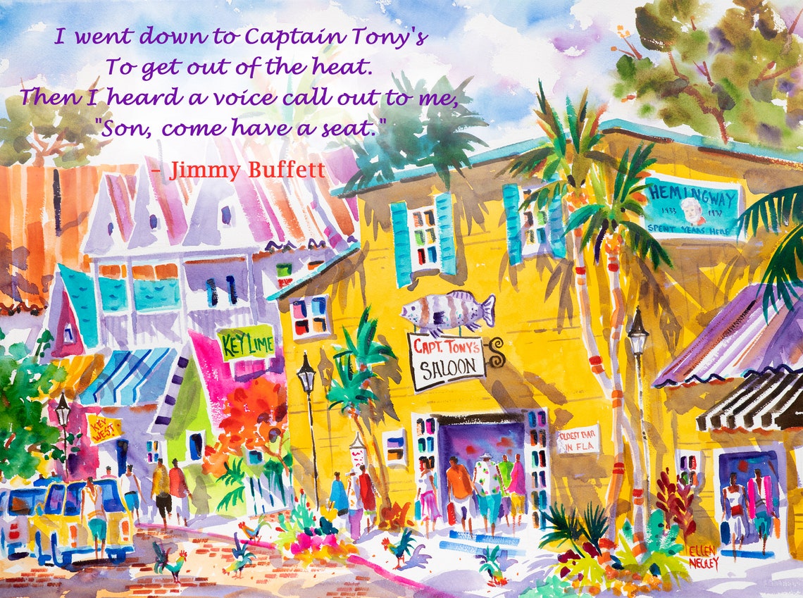 Jimmy Buffett Gift, Jimmy Buffett Lyrics Art Print, Jimmy Buffett Wall ...