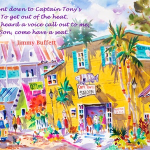 Jimmy Buffett Gift, Jimmy Buffett Lyrics Art Print, Jimmy Buffett Wall ...