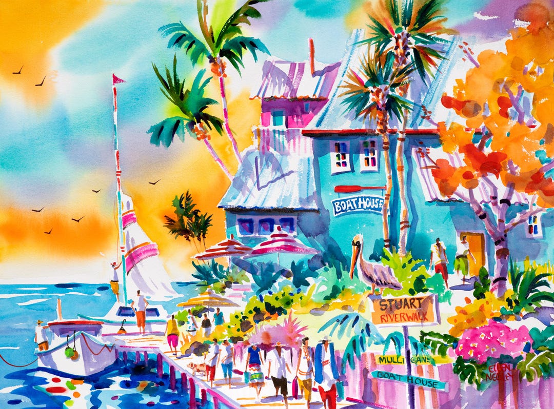 Stuart Florida, Ellen Negley Watercolors, Canvas Art, Florida Art ...