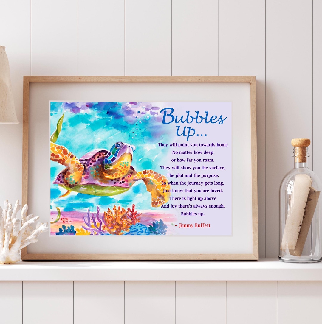 Jimmy Buffett Bubbles up Lyrics, Jimmy Buffett Wall Art, Jimmy Buffett ...