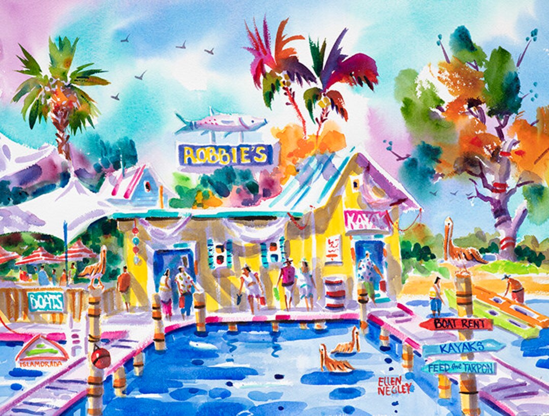 Robbie's Islamorada, Islamorada Wall Art, Key West Art, Ellen Negley ...