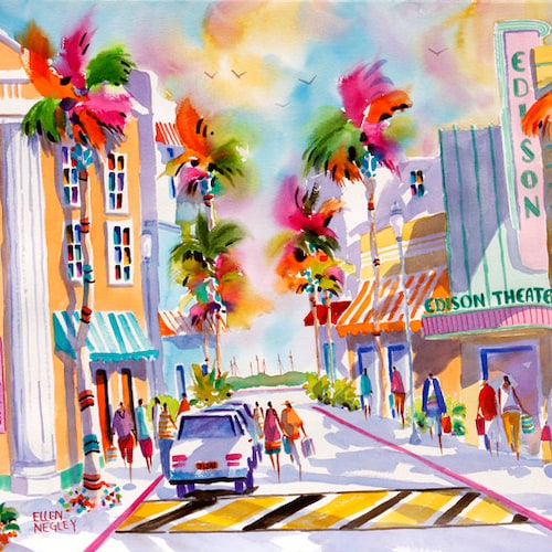 Fort Myers Florida Florida Art Tropical Print Beach Art - Etsy