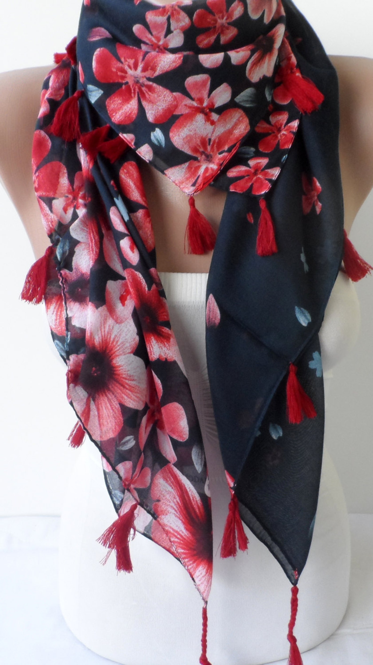 Soft Cotton fringed scarf Red Black Yemeni Scarf Summer Soft | Etsy