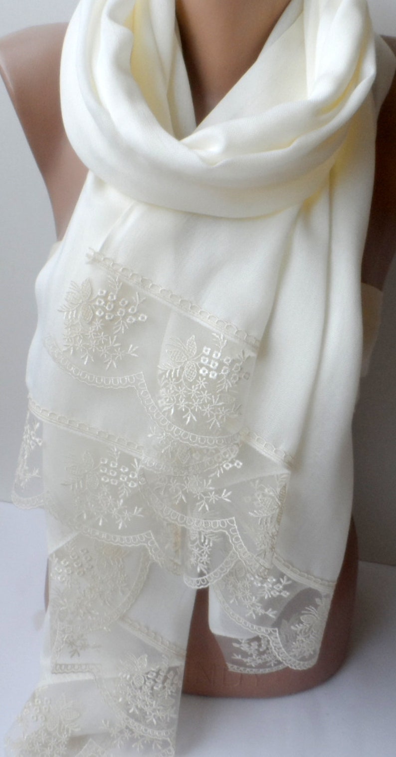 SET OF 31 Cream Summer Pashmina Shawl With Champagne French | Etsy