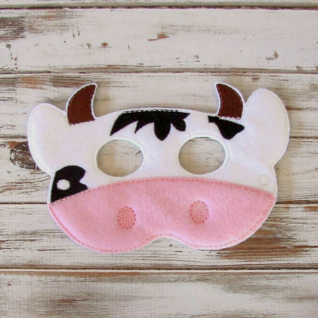 Cow Felt Kids Mask, Farm Animal Dress up Play, Halloween Costume, - Etsy