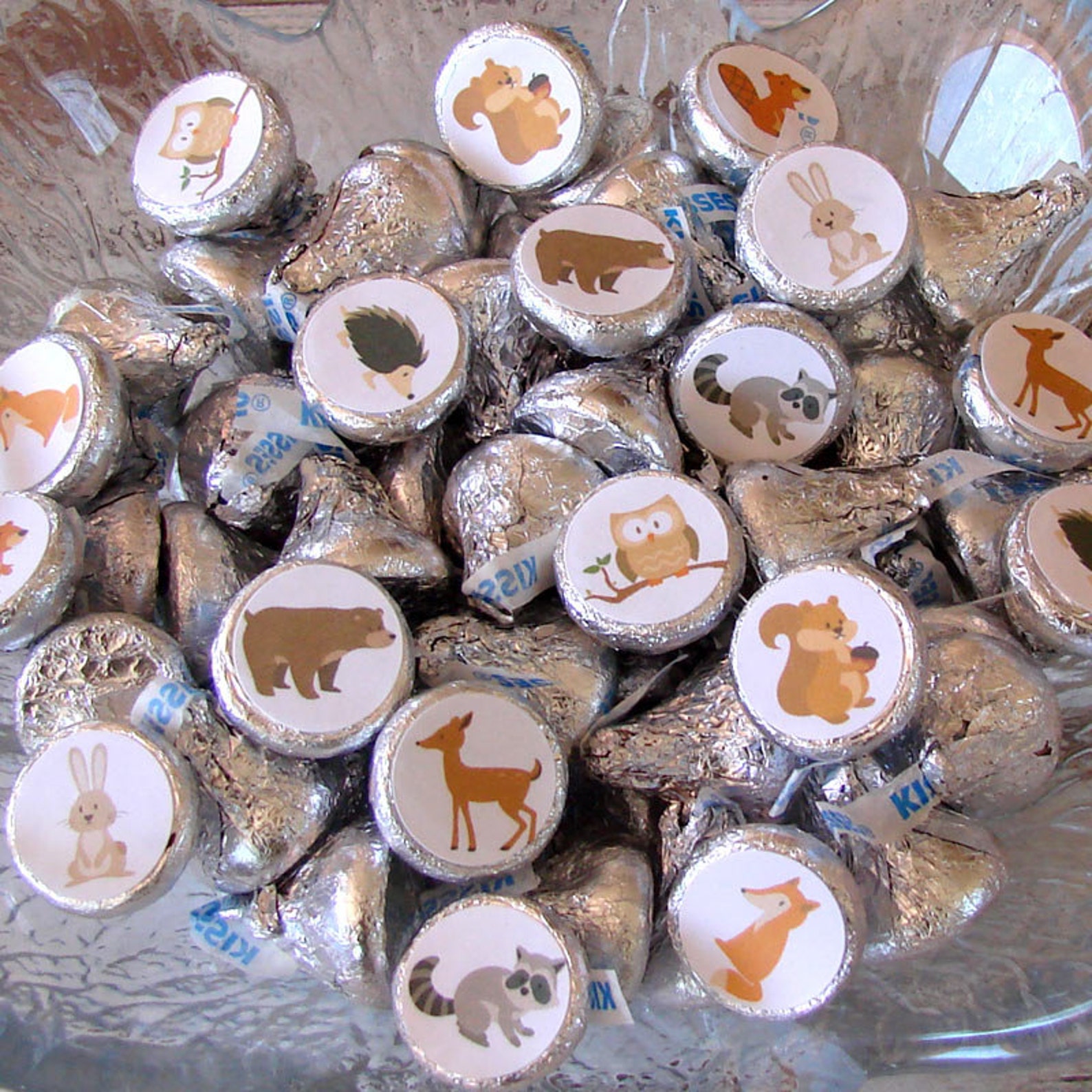 Forest Animals Woodland Party Candy Sticker Candy Labels - Etsy