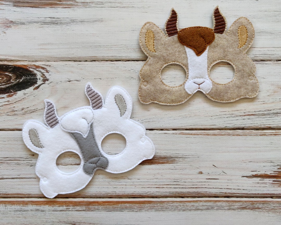 Goat Mask, Handmade Felt Kids Dress up Pretend Play, Halloween Costume ...