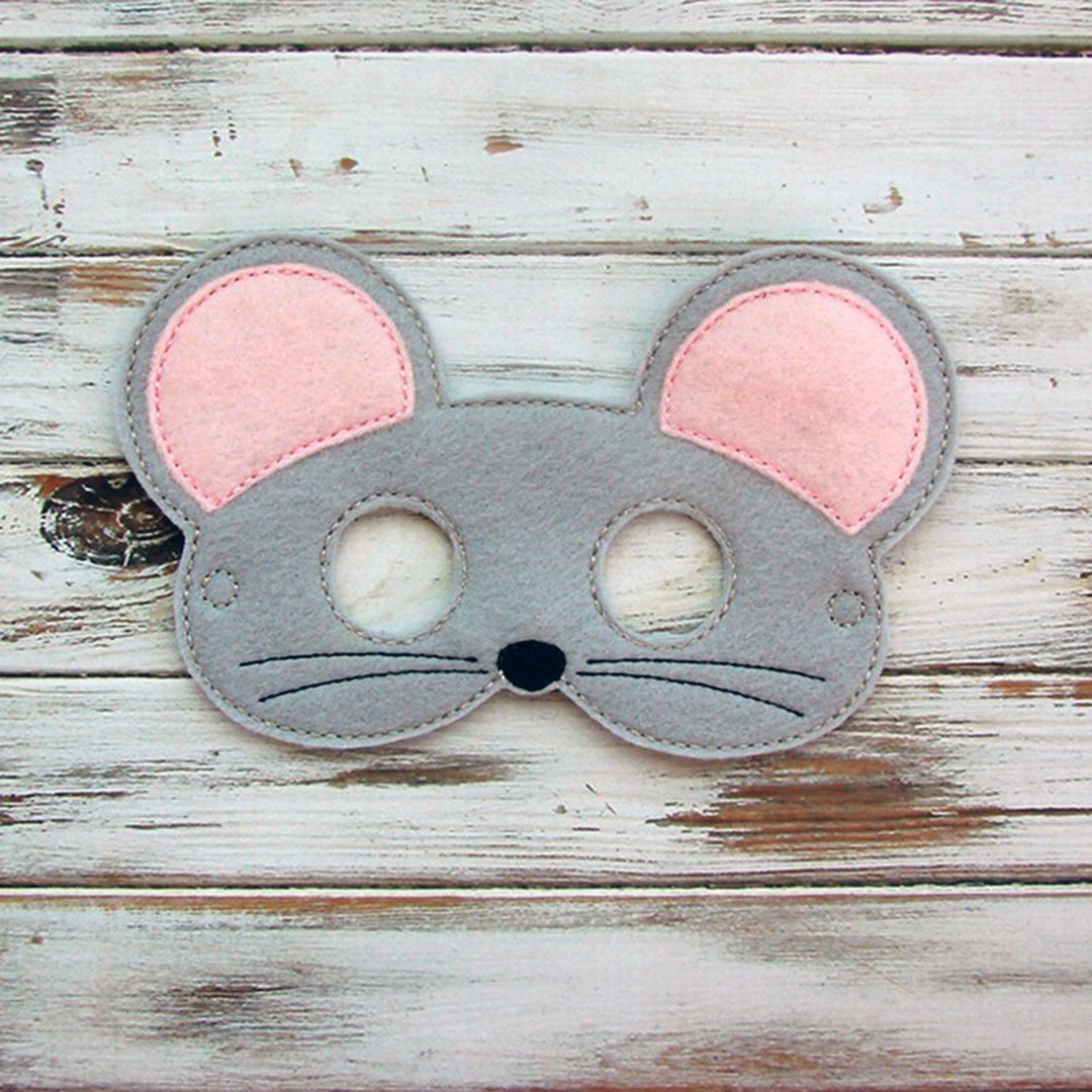 Mouse Animal Mask, Handmade Kids Pretend Play Halloween Dress Up - Etsy