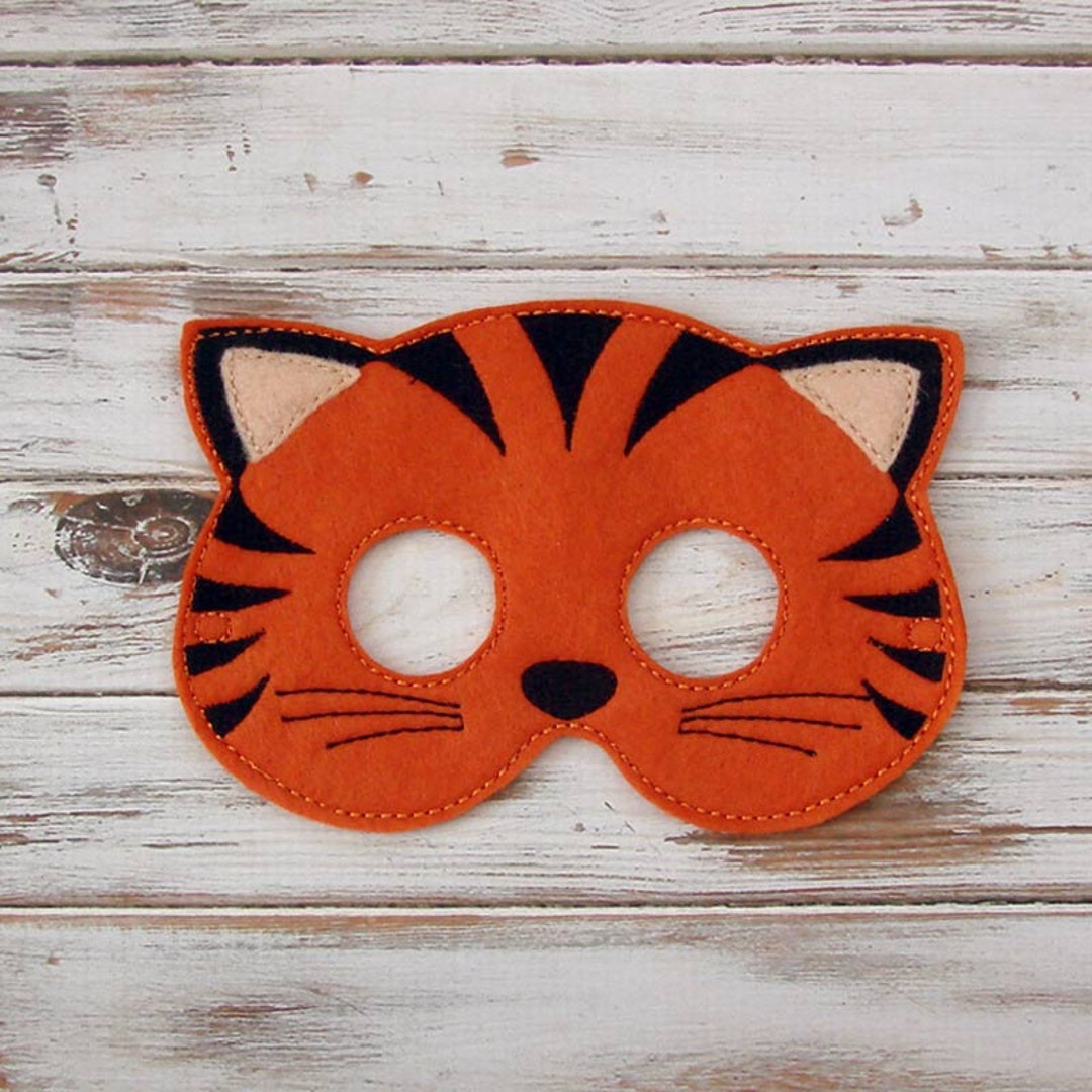 Tiger Mask Felt Kids Mask Jungle Costume Animal Mask Halloween Pretend ...