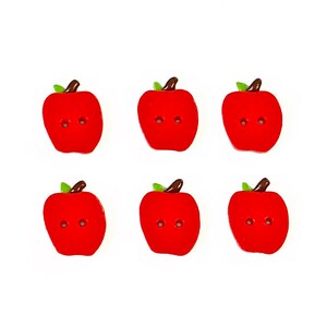 Apple Buttons Food Buttons Sewing Buttons Polymer Clay Buttons Kawaii ...