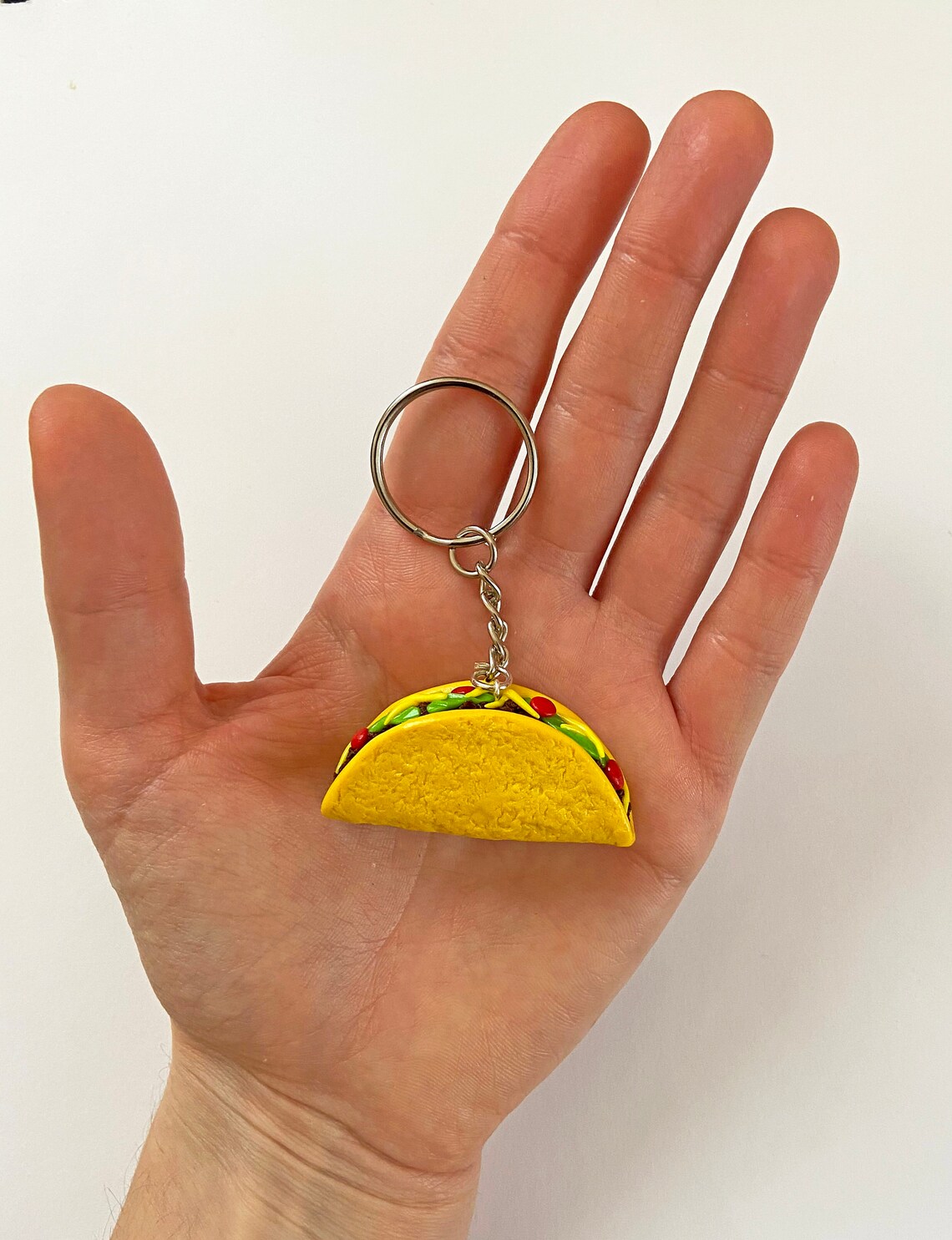 Taco Keychain Food Keychain Polymer Clay Keychain Taco - Etsy