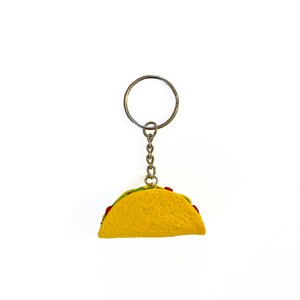 Taco Keychain - Food Keychain - Polymer Clay Keychain - Taco Key Ring ...