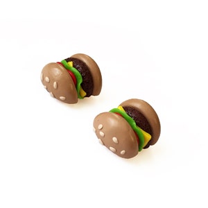 Hamburger Magnets - Food Magnets - Cheeseburger Magnets - Polymer Clay ...