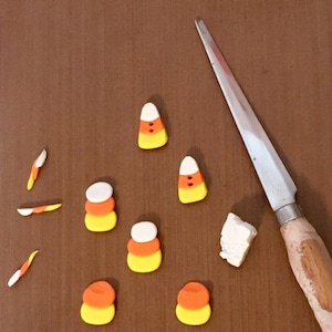 Candy Corn Buttons - Halloween Buttons - Sewing Buttons - Polymer Clay ...