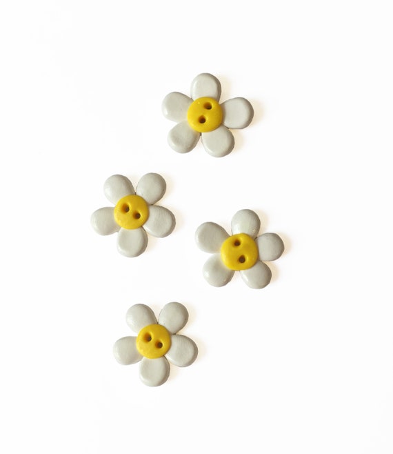Daisy Buttons Flower Buttons Spring Buttons Summer | Etsy